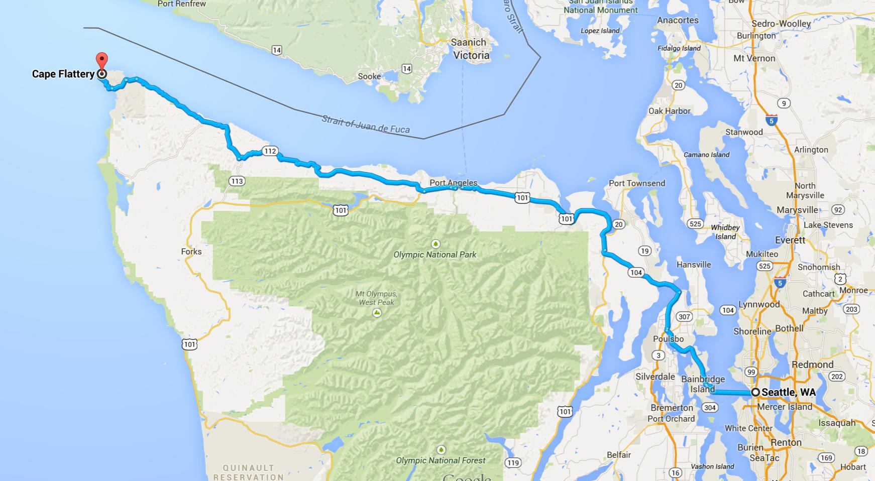 cape-flattery-day-ride-map – Steel Horse Journeys